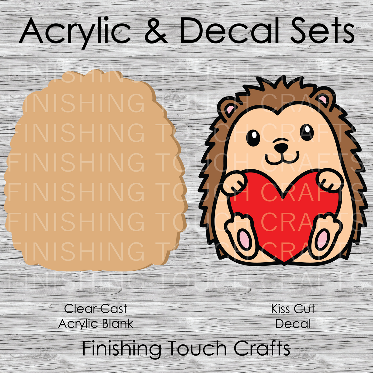 Hedgehog Holding Heart – Finishing Touch Crafts, LLC