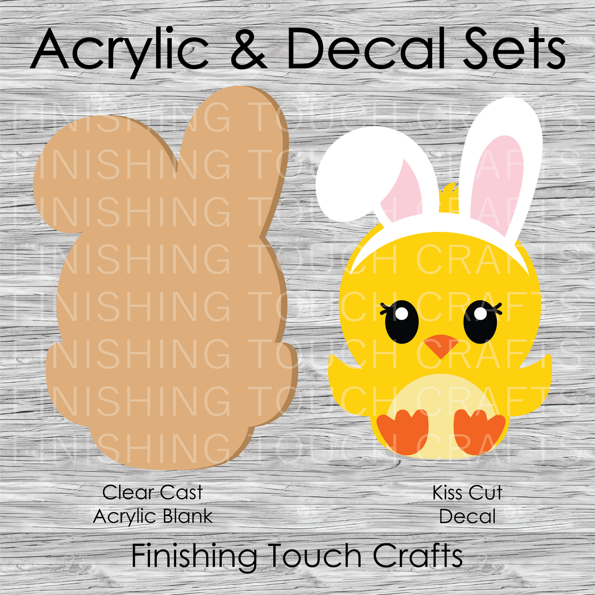Chick with Bunny Ears – Finishing Touch Crafts, LLC