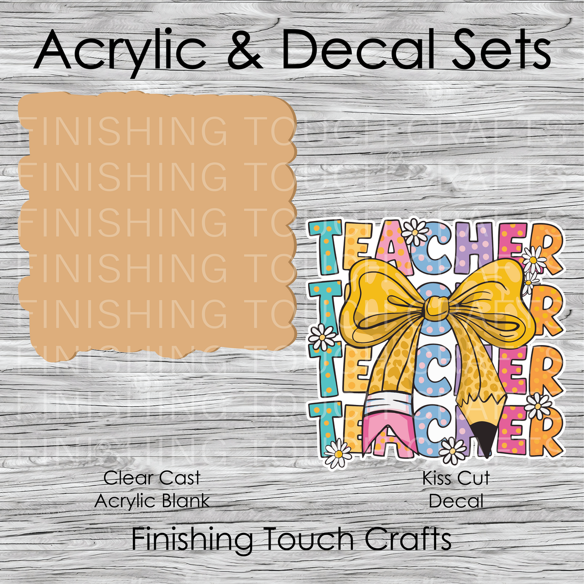Teacher Pencil Bow – Finishing Touch Crafts, LLC