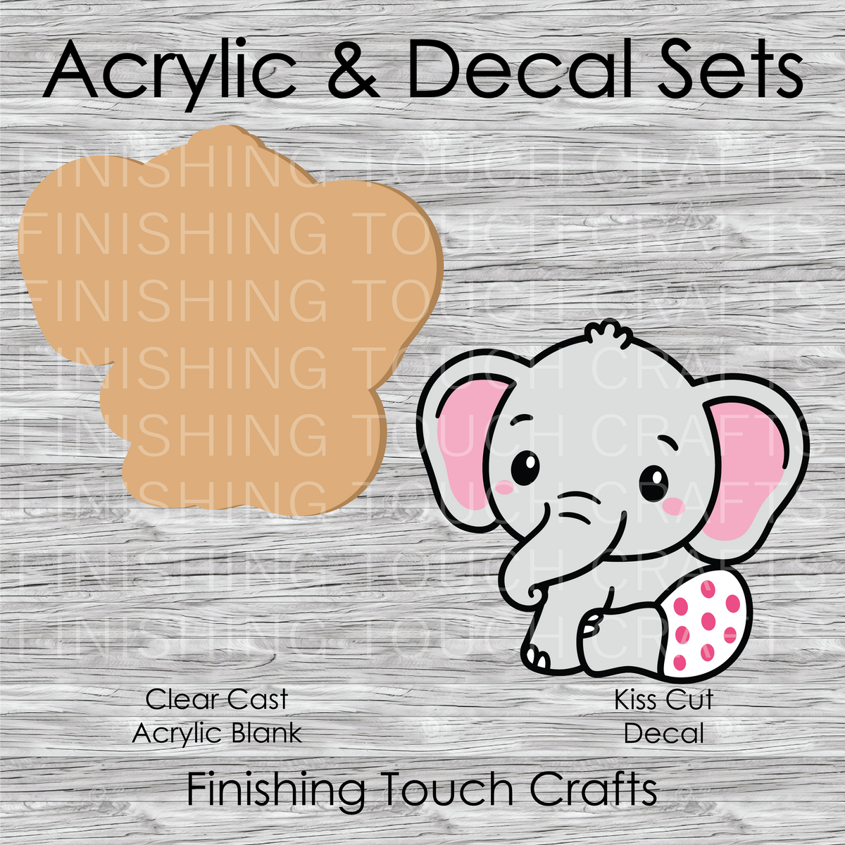 Elephant in Diapers Pink – Finishing Touch Crafts, LLC