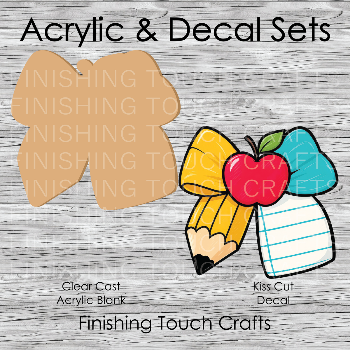 Teacher Supplies Bow – Finishing Touch Crafts, LLC
