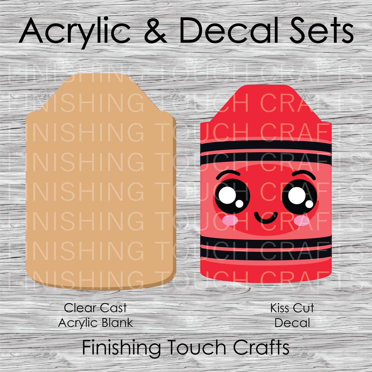 Red Crayon w/ Face – Finishing Touch Crafts, LLC