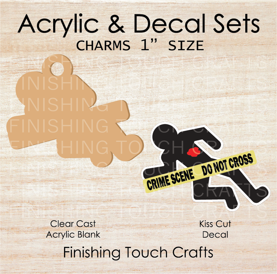 Crime Scene Charm Set of 4 – Finishing Touch Crafts, LLC