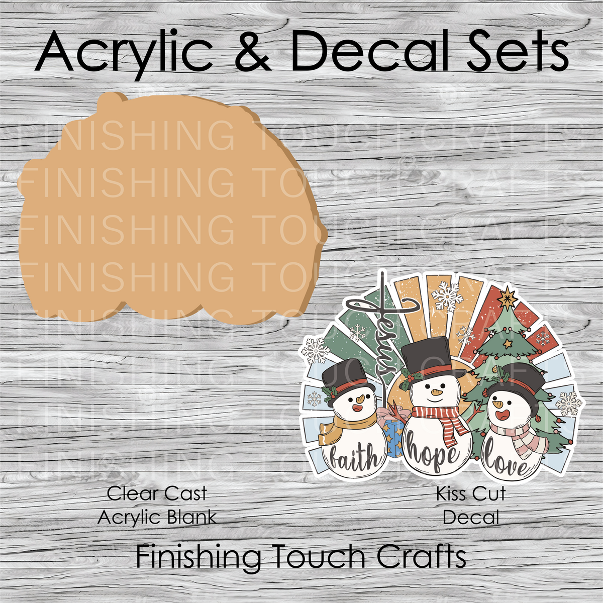 Jesus Snowmen – Finishing Touch Crafts, LLC