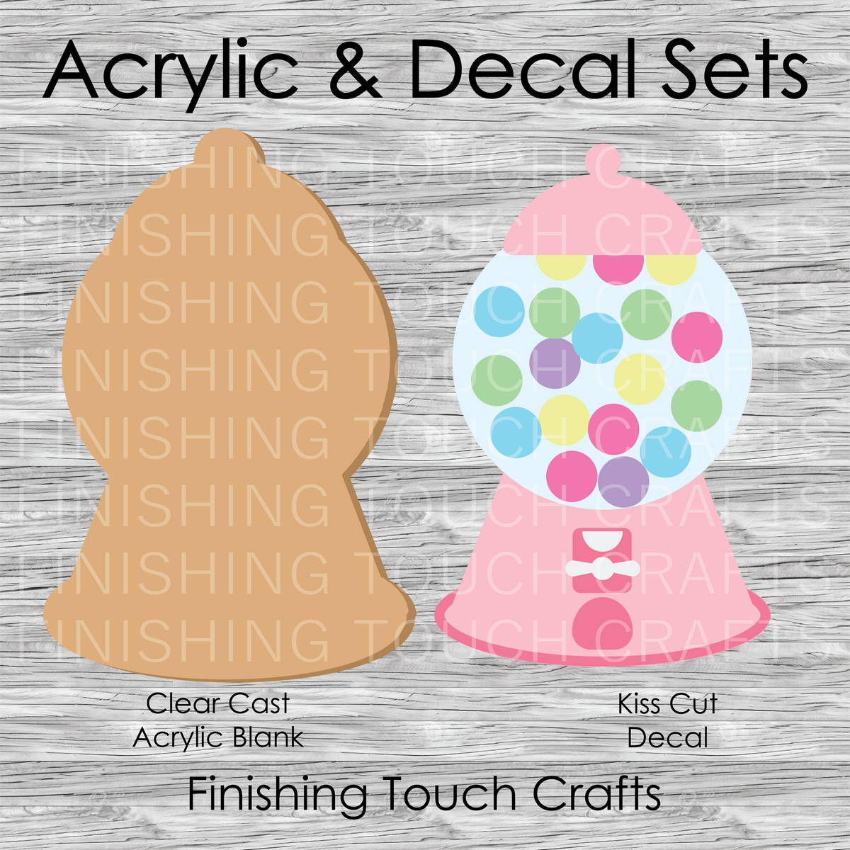 Gumball Machine Pastel Pink – Finishing Touch Crafts, LLC