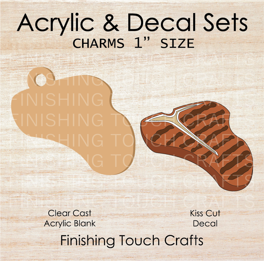 T-Bone Steak Charm Set of 4 – Finishing Touch Crafts, LLC